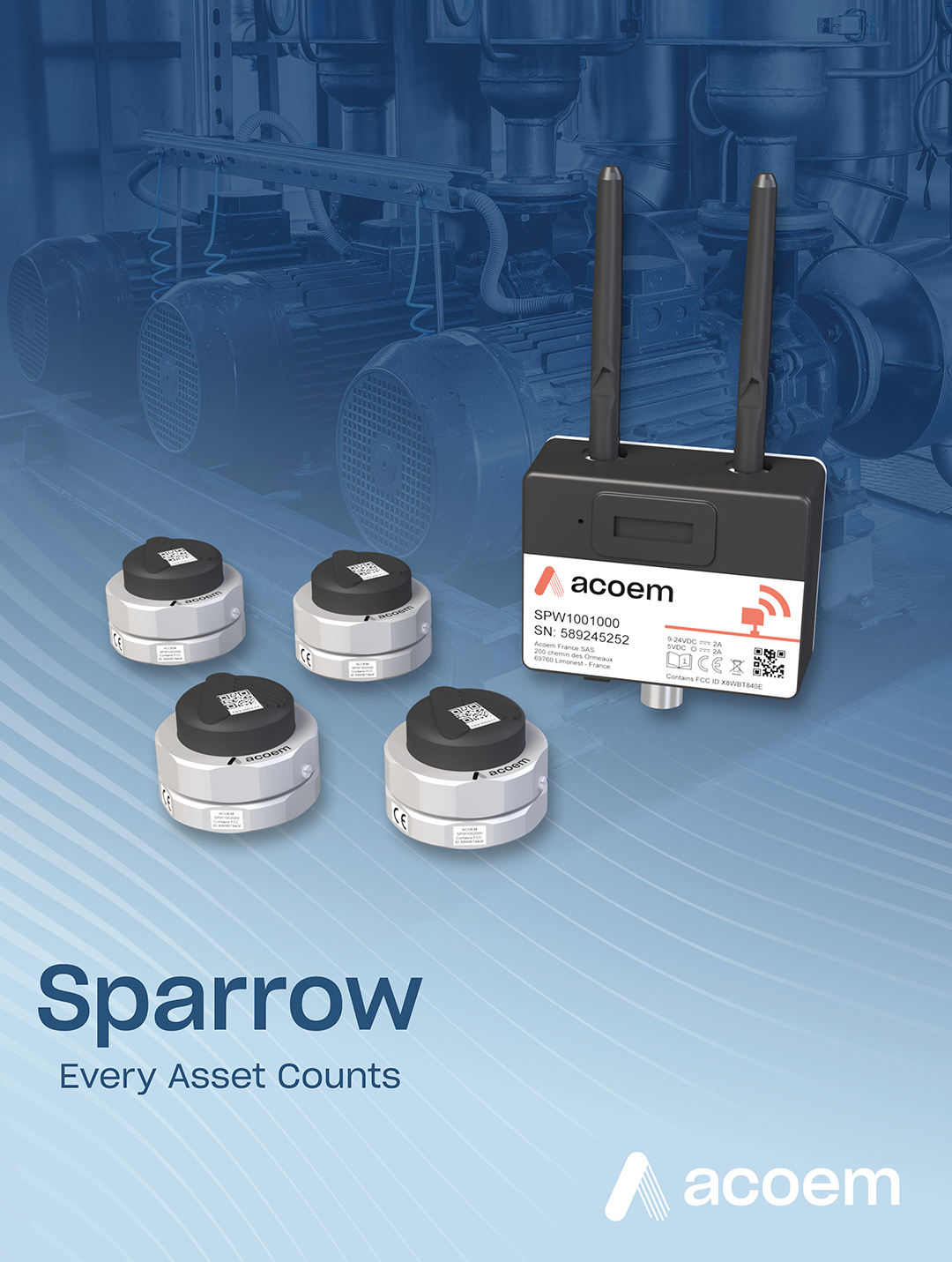 Sparrow - Wireless Vibration Sensors - Acoem USA
